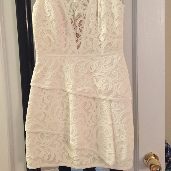 BCBG | Dresses | Bcbg White Dress | Poshmark